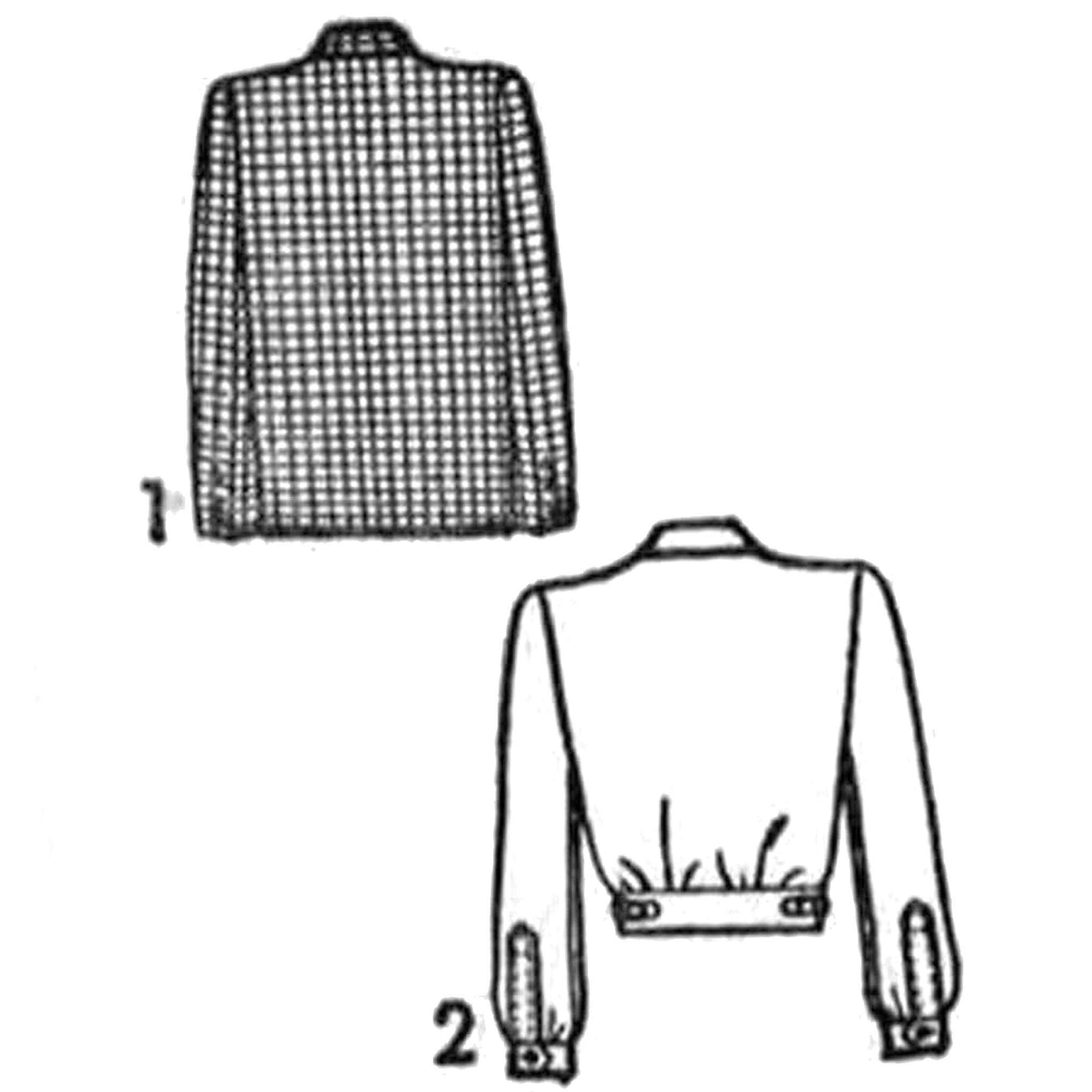 1940's Sewing Pattern: Men's Sports Coat & Battle Jacket - Chest 42 ...