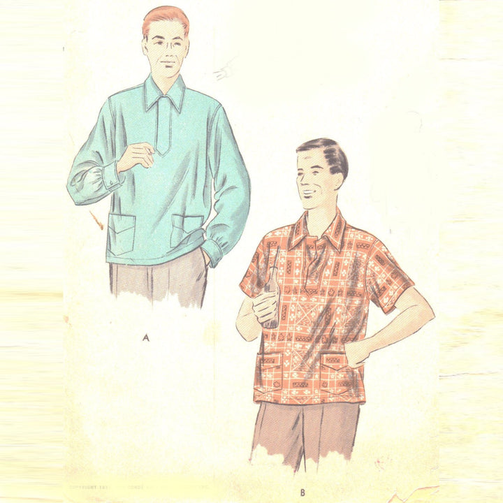 Vintage 1950s Men's Shirt Patterns – Vintage Sewing Pattern Company