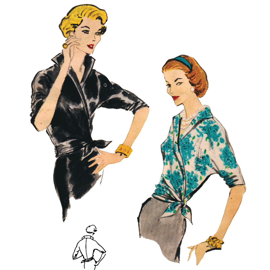 Vintage Sewing Patterns PDF - Blouses & Tops – Vintage Sewing Pattern ...