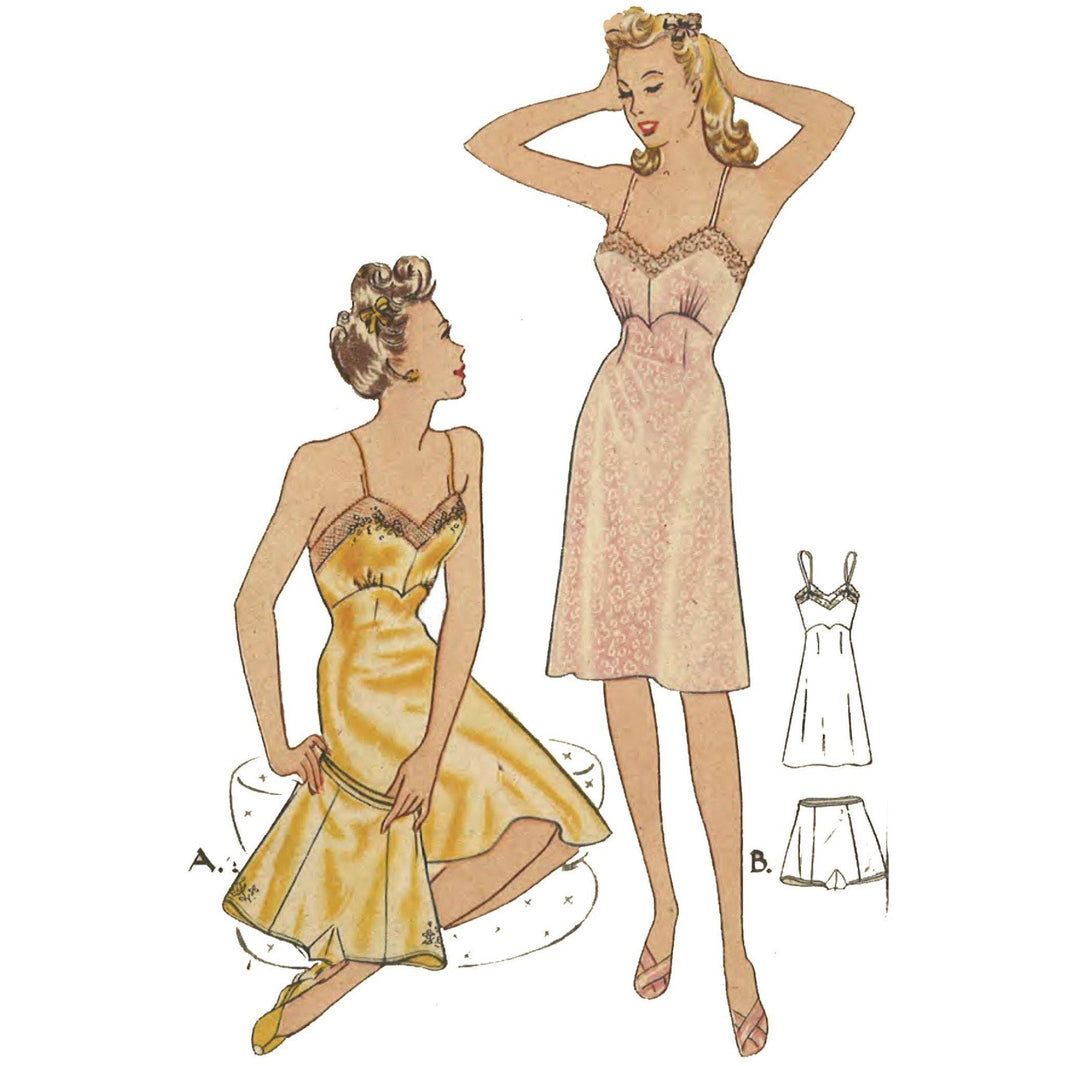 Vintage Sewing Patterns PDF - Lingerie & Nightwear Patterns – Vintage ...