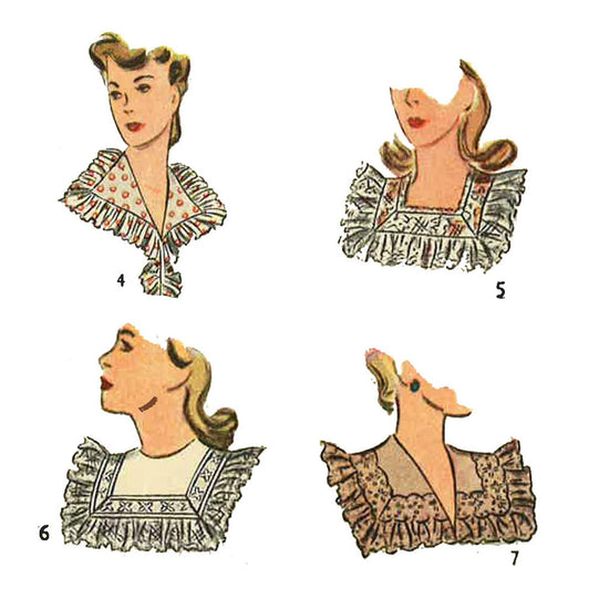 PDF - 1940s Pattern, Decorative Collar Set Accessories - Size Small ...