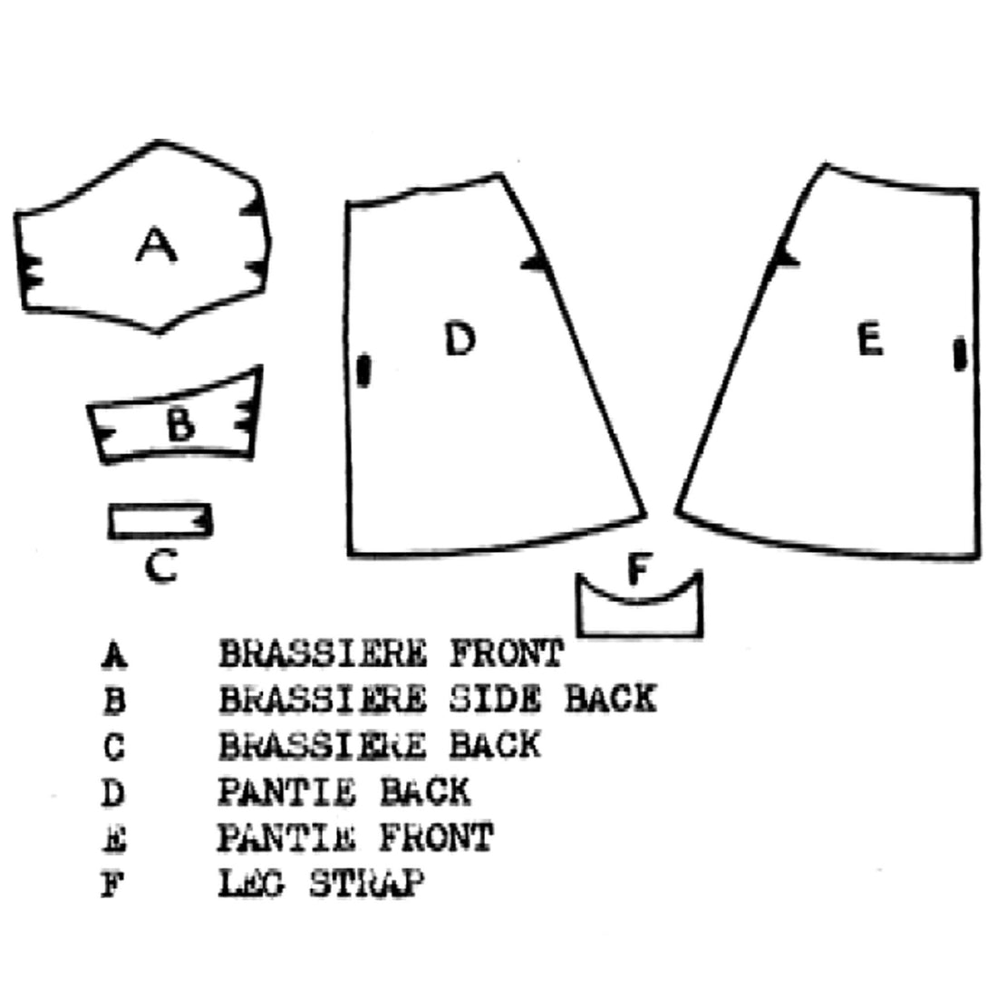 Women's Bra, Brassiere,Pantie Knickers, Vintage 1940s Sewing Pattern ...