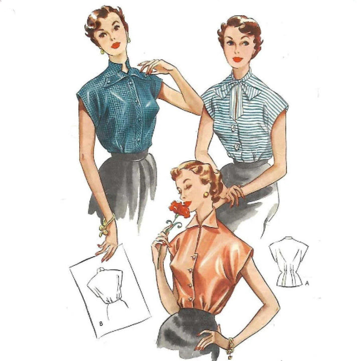Vintage 1950s Tops & Blouse Patterns – Page 6 – Vintage Sewing Pattern ...
