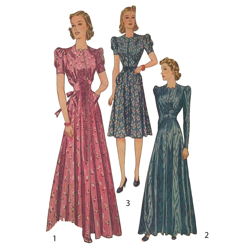 Vintage Sewing Patterns PDF - Lounge-wear, House Dresses & Robes ...