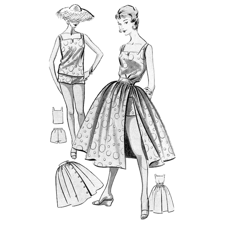 Vintage Sewing Patterns PDF - Blouses & Tops – Page 3 – Vintage Sewing ...
