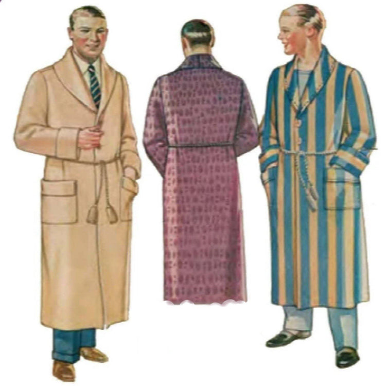 1920s Pattern, Men's Dressing Gown, Lounging Robe - Chest 42" (106.7cm ...