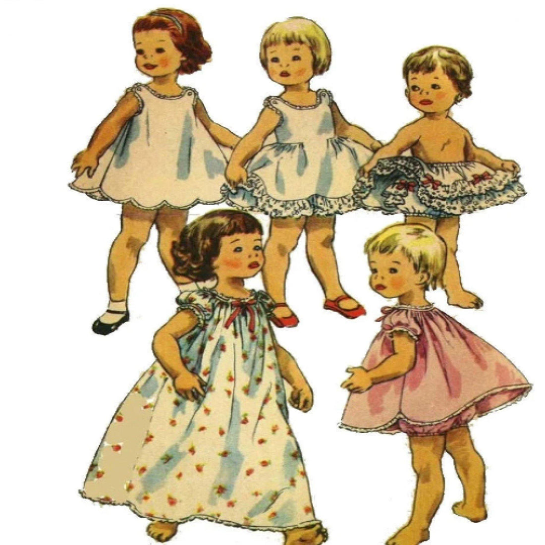 1950s Patterns, Child's Dainty Frilly Petticoats – Vintage Sewing ...