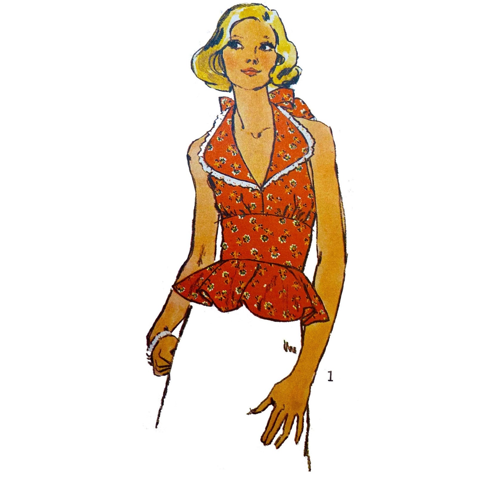 PDF - Vintage 1970s Pattern – Halter-Tops, Four Styles in One - Downlo ...
